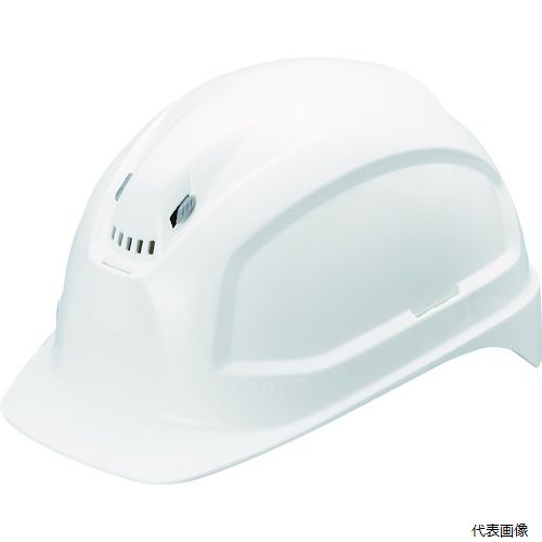 【特長】 ●軽量かつスポーティなデザインです。 ●可変型の通気孔を採用しています。 ●後頭部のホイールラチェットにより片手でサイズ調整が可能です。 【用途】 ●産業用ヘルメットに。 【仕様】 ●帽体色：ホワイト ●頭囲(cm)：52〜61 ...