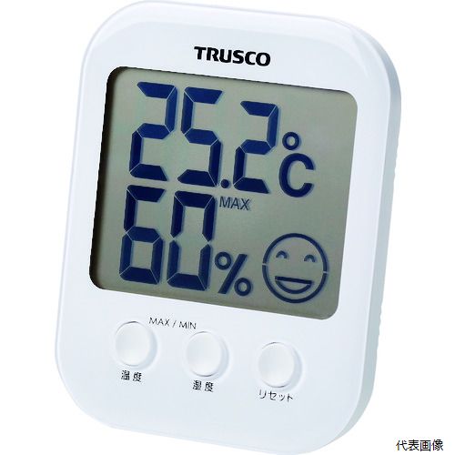 【特長】 ●温度・湿度を同時に見ることができます。 ●温度、湿度の最低・最高メモリー表示機能付です。 ●インフルエンザ・熱中症の危険度をアイコンでお知らせします。 【用途】 ●工場・オフィス等の温度・湿度管理に。 【仕様】 ●熱中症指数表示...