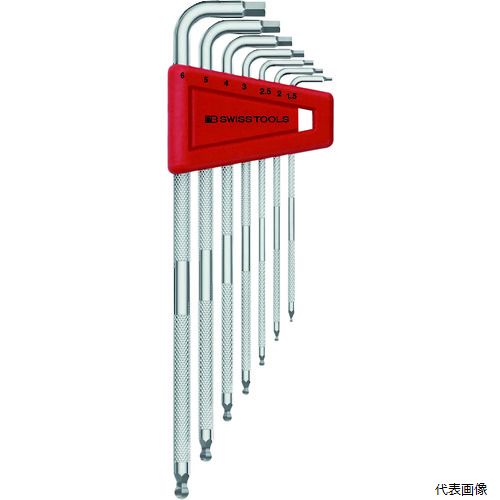 【特長】 ●ローレットが入り滑りにくくなっているので、油の付いた手やぬれた手でも安全に作業可能です。 【用途】 ●油や濡れた現場での作業に。 【仕様】 ●セット内容(本)：7 ●セット内容(mm)：1.5、2、2.5、3、4、5、6 ●対辺...