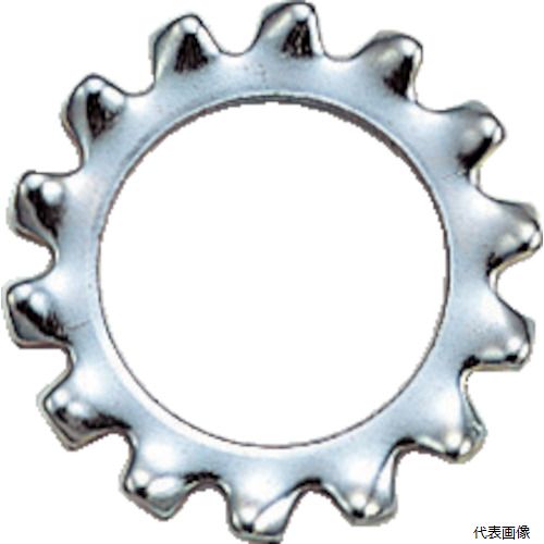 【特長】 ●内歯ワッシャーよりも高い締め付け効果があります。 【仕様】 ●呼び径：M8 ●外径(mm)：15.0 ●内径(mm)：8.4 ●厚さ(mm)：0.80 ●表面処理：三価クロメート（白） ●ワッシャー種類：ワッシャ(その他)　 ●...