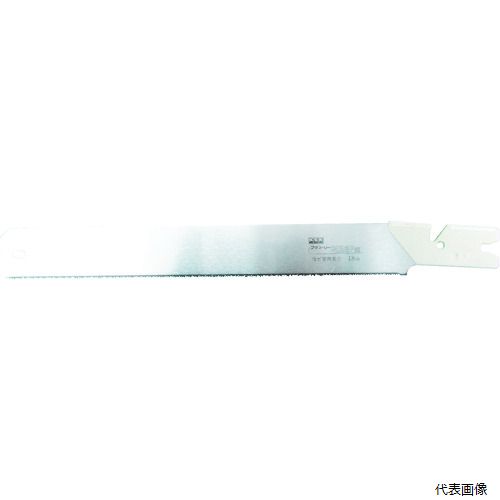 【特長】 ●1本のグリップで塩ビパイプ用・廻し引き用鋸刃が使用できます。 【用途】 ●塩ビパイプ、金属パイプに。 ●大型材用。 【仕様】 ●刃長(mm)：300 ●全長(mm)：350 ●適合本体：PM18L用 ●摘要：PM18L用 ●山数...