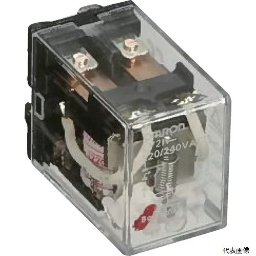 【特長】 ●パワー開閉の小形汎用リレーです。 【仕様】 ●コイルサージ吸収機能：ダイオード ●定格電圧(V)：DC24 ●コイル定格：DC24V36.9mA ●接点構成2c ●接触機構シングル ●接点材質：Ag合金 ●端子構造プラグイン端子...