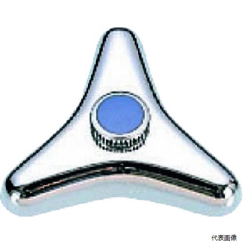 【特長】 ●水栓の補修用ハンドルです。 【仕様】 ●高さ(mm)：11 ●色：シルバー ●適合機種：SANEI他用 ●ハンドル接続セレーション：φ9.5×16 ●取付ねじサイズ：W3/16山24 ●外径(mm)：55 ●湯・水用ビス各1個付...
