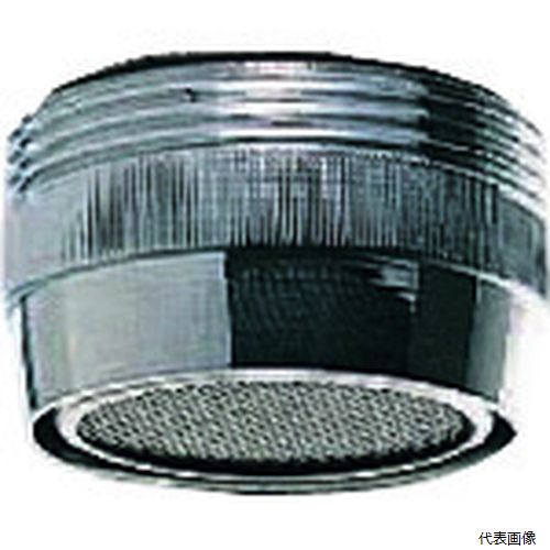 【特長】 ●水はねを抑えます。 【用途】 ●内ネジタイプの泡沫器の補修用 【仕様】 ●幅(mm)：24 ●高さ(mm)：13 ●取付ねじ：M24×1 ●ねじサイズ：M24×1 【材質／仕上】 ●黄銅 【入数】 ●1個 他のサイズはこちら 在...