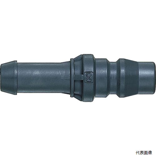 【仕様】 ●最高使用圧力(MPa)：1.0 ●耐圧力(MPa)：1.5 ●使用流体：空気、水 ●相手側ホースサイズ(インチ)：3/8 ●使用温度範囲：-20〜60℃ ●最高使用圧力：1.0MPa ●適合ソケット：日東工器製ハイカプラシリーズ...