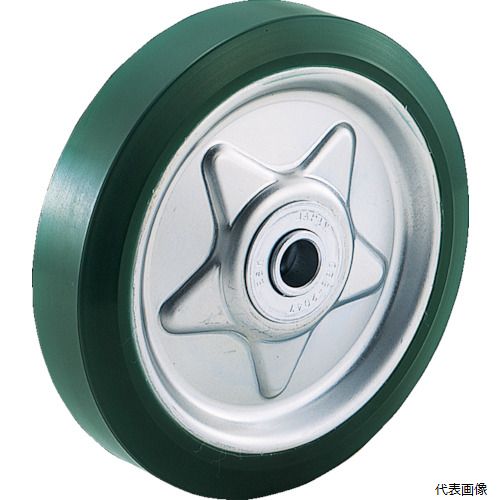 【特長】 ●スチールホイールは、デザイン性も良く特徴のある星マークの形をしています。（意匠登録済） ●自在旋回部は、ダブルベアリングを採用し、滑らかな回転を実現しています。 ●車輪回転部はコマーシャルベアリング入で耐久性に優れています。 ●...