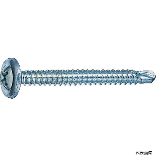 【特長】 ●ナベ頭にワッシャーが一体化しているため広い頭部で部材を強力に押さえます。 【用途】 ●板金用。 【仕様】 ●最大適合板厚(mm)：3.2 ●適合ドライバー：プラスNo.2 ●呼び寸法(mm)H：3.0 ●呼び寸法(mm)L1：9...