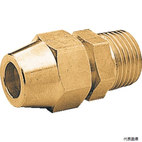【特長】 ●拡管した銅管を、機器・装置に接続するためのジョイントです。 【用途】 ●銅管用継手。 ●フレアー加工銅管とネジ配管の接続に。 【仕様】 ●適合銅管外径(mm)：6 ●寸法(mm)L：37 ●ねじ：R1/4 ●六角対辺(mm)ナッ...