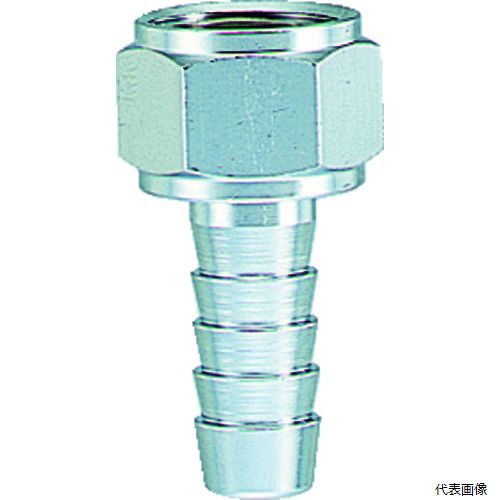 【用途】 ●ホースと機器の接続。 ●接続口径(タケノコ外径)(mm)：10.5 ●六角対辺(mm)：19 ●使用流体：水・空気・油 ●タイプ：ホースジョイント ●接続口径(ねじ)：G3/8 ●最高使用圧力(MPa)：3.45 ●流体温度：-...