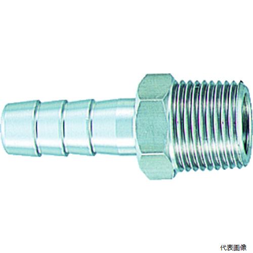 【特長】 ●ROHS対応品です。 ●接続口径D：R3/8 ●接続口径(タケノコ外径)(mm)：10.5 ●六角対辺(mm)：17 ●使用流体：水・空気・油 ●タイプ：ホースニップル ●流体温度：-50〜150℃ ●使用圧力：3.45MPa ...