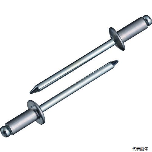 【特長】 ●必要な仕事に無駄なく使える少量サイズです。 ●片側から複数の母材をワン・アクションで締結できます。 【仕様】 ●リベット径(mm)：4.8 ●リベット長(mm)：24.8 ●フランジ径(mm)：9.6 ●かしめ板厚(mm)：15...