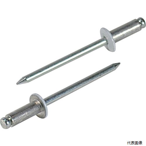 【特長】 ●必要な仕事に無駄なく使える少量サイズです。 ●片側から複数の母材をワン・アクションで締結できます。 【仕様】 ●リベット径(mm)：4.0 ●リベット長(mm)：10.5 ●フランジ径(mm)：8.0 ●かしめ板厚(mm)：3....