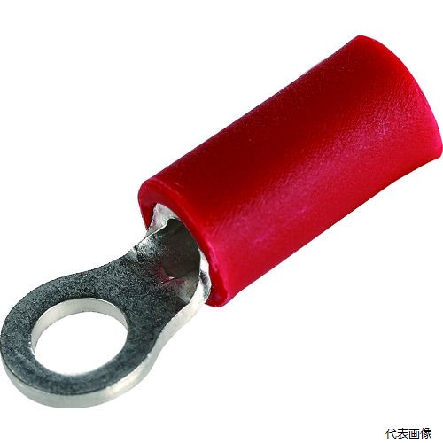 【特長】 ●接触面（舌部）が丸く、絶縁体形状はストレート形の絶縁被覆付圧着端子です。 【用途】 ●軟銅のより線電線の接続に。 【仕様】 ●電線抱合範囲より線(［［MM2］］)：0.5〜1.65 ●電線抱合範囲AWG：20-16 ●色：赤 ●...