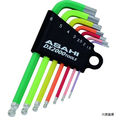 【特長】 ●六角棒の先端平面角は、各辺均等に面取りを行っていますので、六角穴へ差込が容易となっています。 ●先端のボールポイント加工により最大25°の角度からねじをまわすことができるので狭所でも作業が簡単かつ迅速です。 ●硬度はHRC54〜...