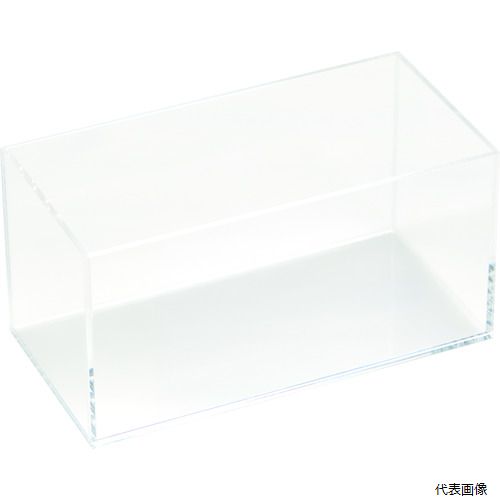 【特長】 ●5面アクリルのディスプレイボックスです。 ●ガラスと比較し耐衝撃に優れており、展示用途以外にも幅広く使用できます。 【仕様】 ●色：透明 ●厚さ(mm)：3 ●幅(mm)：100 ●長さ(mm)：200 ●長さ(m)：0.2 ●...
