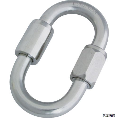 【特長】 ●連結部分を回転させることにより、太いロープなどにも容易にセットできます。 【用途】 ●チェーン・ワイヤ・ロープなどの連結や、端末の金具のジョイントに。 【仕様】 ●使用荷重(kN)：1.96 ●D(mm)：5 ●L(mm)：41...