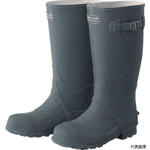 【特長】 ●側面に足を守る防弾チョッキ用繊維を使用しています。 ●土木・建築作業のための完全防水総ゴムの長靴です。 ●土踏まず部分はスコップ作業のための補強に鋼板入です。 ●蒸れの防止のためエアポンプ中敷を搭載しています。 ●つま先に鉄芯を...