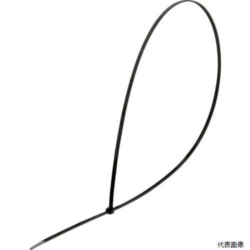 【特長】 ●主に屋外での結束に適した汎用性の高いタイプです。 【用途】 ●ワイヤ、ケーブル、ホースなどの結束に。 ●屋外使用に。 【仕様】 ●色：ブラック ●幅(mm)：3.6 ●長さ(mm)：150 ●厚さ(mm)：1.28 ●最大結束径...