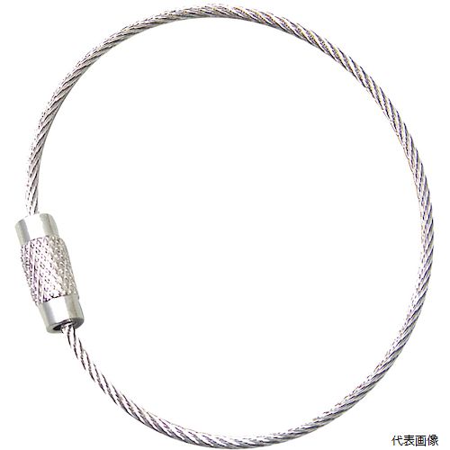 【特長】 ●工具取付具になります。 ●ネジ式になります。 【用途】 ●工具を落下防止コードにつなぐ際の接続部品に。 【仕様】 ●色：シルバー ●ステンレスワイヤー2個入りネジ式 【入数】 ●1個/1丁 他のサイズはこちら 在庫のない商品は検...