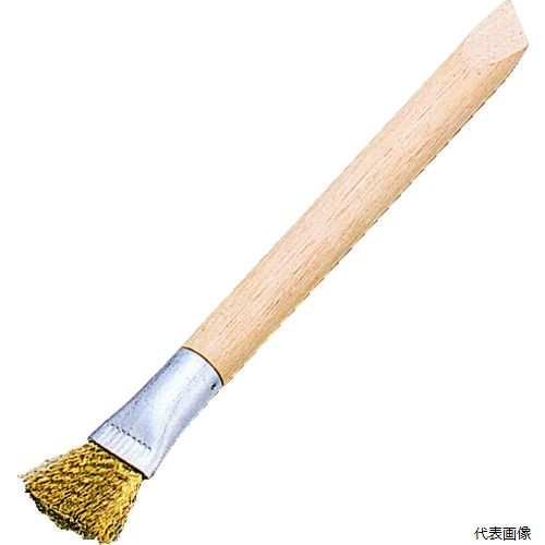 【特長】 ●手に持ちやすい筆型で作業性がアップします。 ●竹柄タイプは弾力性があり折れにくいです。 【用途】 ●長時間の細かい研磨作業に最適。 【仕様】 ●毛先幅(mm)：21 ●毛丈(mm)：17 ●全長(mm)：165 ●毛材：真鍮 ●...