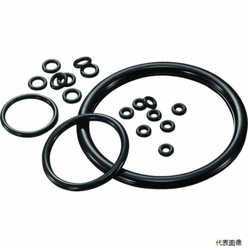 【特長】 ●油や水の液体はもちろん、空気やガスなど、多種多様の流体を密封する目的で作られた合成ゴム製のOリングで、適度に圧縮することによって生じる応力を利用しシール機能を発揮します。 【用途】 ●一般産業用機器におけるシール。 ●防水（水道...