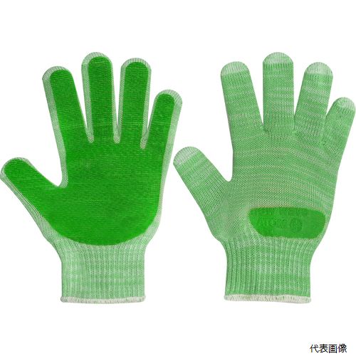 【特長】 ●波形ゴムにより高いグリップ力を発揮します。 【用途】 ●荷物仕分け作業、日曜大工、その他。 【仕様】 ●色：グリーン ●サイズ：M ●ゲージ数：10 ●全長(cm)：23.5 ●手のひら周り(cm)：19.0 ●中指長さ(cm)...