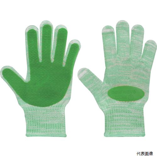 【特長】 ●波形ゴムにより高いグリップ力を発揮します。 【用途】 ●荷物仕分け作業、日曜大工、その他。 【仕様】 ●色：グリーン ●サイズ：S ●ゲージ数：10 ●全長(cm)：22.0 ●手のひら周り(cm)：18.0 ●中指長さ(cm)...