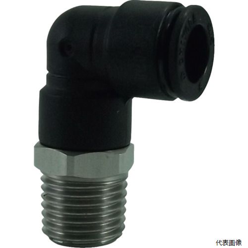 【仕様】 ●適合チューブ外径D(mm)：8 ●接続口径：R1/4 ●六角対辺(mm)：14 ●使用流体：空気、水 ●使用圧力：1MPa(空気)、0.3MPa(水) ●流体温度(℃)：-5〜60℃(空気)、5〜40℃(水) 【材質／仕上】 ●...