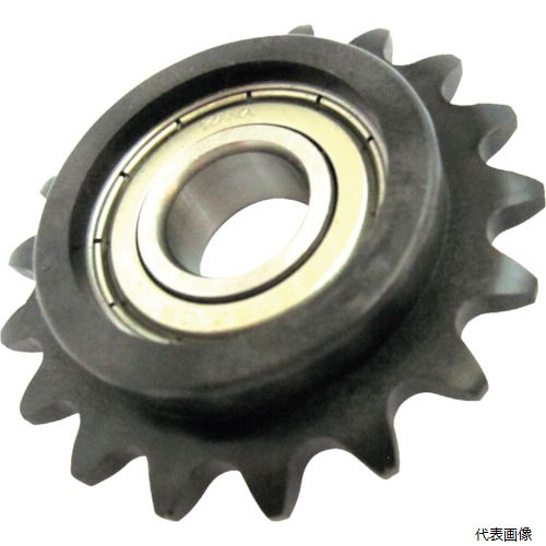 【特長】 ●汎用エンプラ・ポリアミド樹脂6ナイロンを使用しているため軽量です。 ●低騒音を重視したアイドラースプロケットです。 【用途】 ●アイドラー・ピン・タイトナーを組み合わせ、チェーンの伸びの調整に。 【仕様】 ●チェーンNo.：40...