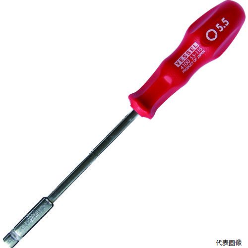 【特長】 ●六角ボルト、ナットの締結専用です。 ●手のひら形状のグリップ設計で、力が入りやすいです。 【仕様】 ●軸長(mm)：115 ●全長(mm)：212 ●対辺(mm)：5.5 ●軸径(mm)：9 【材質／仕上】 ●軸：クロムバナジウ...