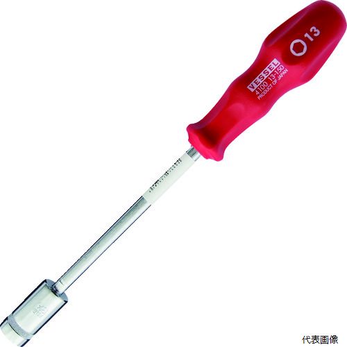 【特長】 ●六角ボルト、ナットの締結専用です。 ●手のひら形状のグリップ設計で、力が入りやすいです。 【仕様】 ●軸長(mm)：150 ●全長(mm)：265 ●対辺(mm)：13 ●軸径(mm)：19 【材質／仕上】 ●軸：クロムバナジウ...
