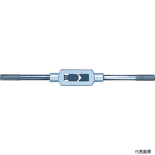 【特長】 ●ハンドタップ、ハンドリーマー用一文字タイプハンドルです。 【用途】 ●タップ立て用。 【仕様】 ●適合タップ寸法：M4〜M13 ●適合タップ四角部：3.0〜10 ●全長(mm)：260 【材質／仕上】 ●亜鉛ダイカスト 【注意】...