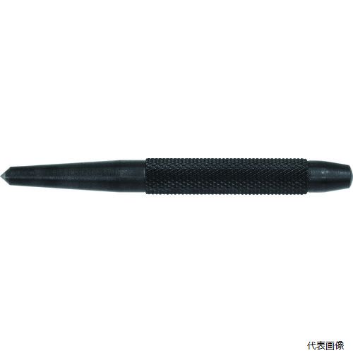 【特長】 ●グリップは黒染処理＋ローレット加工、硬度HV520程度の焼入鋼まで打込み可能 ●先端部超硬チップ付のため衝撃に強いです。 【用途】 ●工作物の中心や、きりもみの中心に印を付ける作業に。 【仕様】 ●全長(mm)：100 ●幅(m...