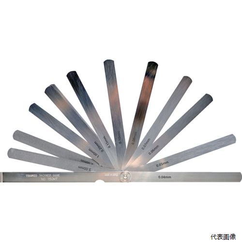 【特長】 ●他の測定器では測り得ない微細な二平面の間隔を簡単に、かつ正確に検査することができます。 ●焼き入れ品です。 【用途】 ●すき間測定に。 ●自動車・発動機関のピストンやシリンダ部の間隔の測定に。 ●リーフ形状：A ●長さ(mm)：...