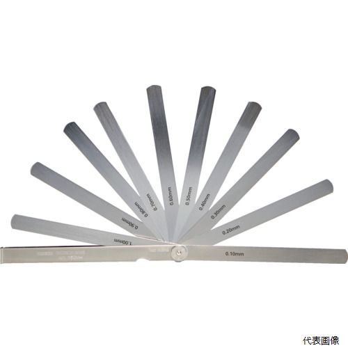 【特長】 ●他の測定器では測り得ない微細な二平面の間隔を簡単に、かつ正確に検査することができます。 ●焼き入れ品です。 【用途】 ●すき間測定に。 ●自動車・発動機関のピストンやシリンダ部の間隔の測定に。 ●リーフ形状：A ●長さ(mm)：...