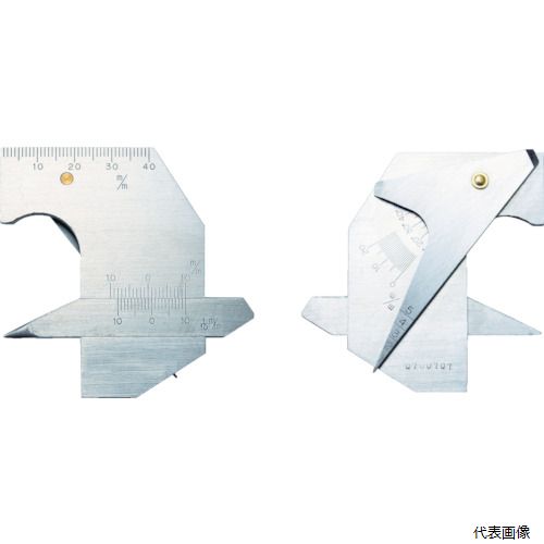 【特長】 ●TWG-1の高精度タイプです。 ●ステンレス製でさびにくく堅牢です。 ●小型で、携帯に便利な吊り下げケース入りです。 【用途】 ●一般溶接、建設、造船、橋梁などあらゆる溶接時の測定に。 ●角度測定器差(°)：±0.7 ●すき間測...