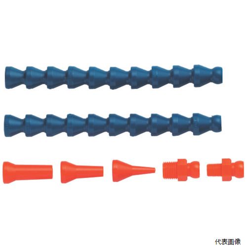 【特長】 ●機械的強度、耐疲労性、寸法安定性、耐油、耐薬品性に優れています。 ●使用頻度の多い、組み合わせセットです。 【用途】 ●金属加工時の個所の冷却や切削油の給油、給水用ホースとして。 【仕様】 ●呼びサイズ：3/8 ●使用温度範囲：...