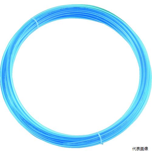 【特長】 ●耐水性・耐油性に優れています。 ●柔軟性に優れており、曲げ半径が非常に小さく取扱いが容易です。 ●1m間隔でカットマークが表示されており、裁断作業に便利です。 ●色：クリアブルー ●外径(mm)：8 ●内径(mm)：5 ●最小曲...