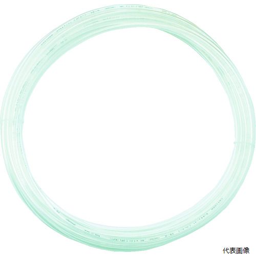 【特長】 ●耐水性・耐油性に優れています。 ●柔軟性に優れており、曲げ半径が非常に小さく取扱いが容易です。 ●1m間隔でカットマークが表示されており、裁断作業に便利です。 ●色：透明 ●外径(mm)：4 ●内径(mm)：2.5 ●最小曲げ半...