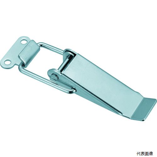 【特長】 ●標準タイプのパッチン錠です。 【仕様】 ●本体取付穴寸法(mm)：4.5 ●受け穴寸法(mm)：5.2 【材質／仕上】 ●冷間圧延鋼板（SPCC） ●表面処理：三価ユニクロメッキ仕上げ 【入数】 ●1PK/2個 他のサイズはこち...