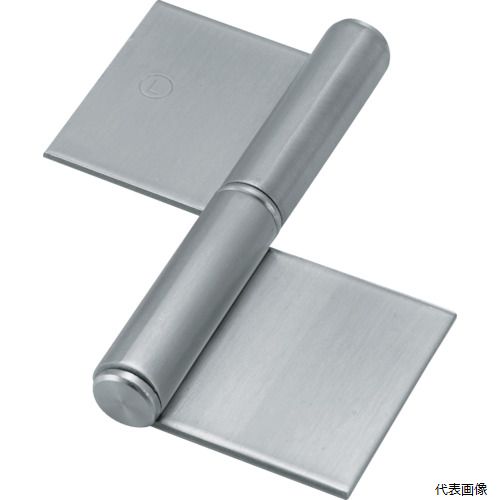 【仕様】 ●全長(mm)：127 ●幅(mm)：112 ●厚さ(mm)：3 ●D2(mm)：18 ●耐荷重(kg)2個使用時：55 ●表面処理：ヘアライン仕上げ ●用途：左用 ●A(mm)：62.0 ●取付方法：溶接タイプ ●開き角度：36...