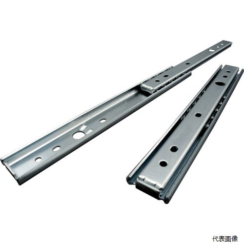 【特長】 ●ドロワーメンバーを3/4引き出せるスライドレールです。 ●全長が最短の200mmから最長の500mmまであります。 ●ボールベアリングを採用した精密スライドレールです。スライドレールを全開した時に、引き抜くことのできないストップ...