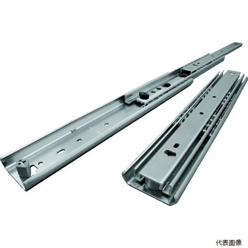 【特長】 ●全閉時にその状態を簡易保持します。（ディテントイン機構付） ●ドロワーメンバーを完全に引き出せるフルトラベルのスライドレールです。 ●全長が最短の12inch(304.8mm)から最長の28inch(711.2mm)まであります...