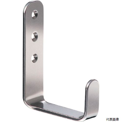 【特長】 ●多用途に使用できるステンレス製フックです。 【用途】 ●各種施設、工場内設備、作業現場に。 【仕様】 ●吊下荷重(N/kgf)：5 ●厚さ(mm)：4 ●A(mm)：28 ●D(mm)：20 ●H(mm)：80 ●L(mm)：1...