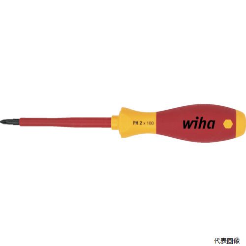 【特長】 ●プラスねじ用絶縁ドライバーです。 ●IEC60900：2004に従って製造されています。 ●AC1000Vまで絶縁します。 ●人間工学に基づいた形状のグリップを採用しており、長時間の使用にも疲れにくいです。 【仕様】 ●刃先：［...