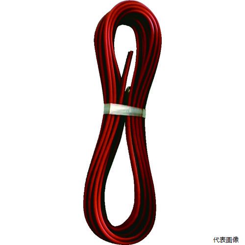 【特長】 ●主に室内で使用する交流300V以下の、小型電気器具に用いる電線で、より線の導体にビニール絶縁を施したものです。（ビニール平型コード） 【用途】 ●スピーカーコードなど。 【仕様】 ●色：レッド／ブラック ●芯数：2 ●全長(m)...