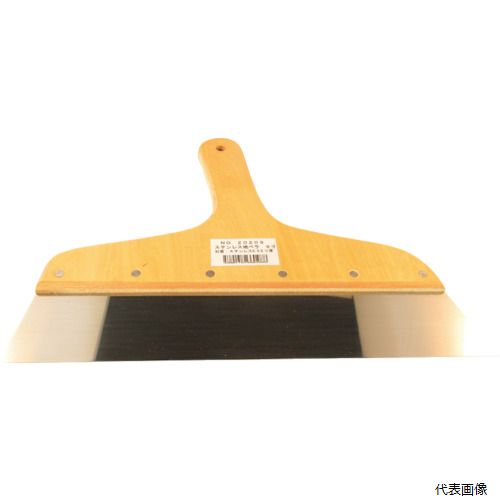 【特長】 ●柄は丸味を持ち、軽く握りやすく、クリア塗装です。 【用途】 ●クロスのコーナー切りに。 【仕様】 ●全長(mm)：220 ●刃幅(mm)：280 ●刃長(mm)：50 ●刃厚(mm)：0.6 ●呼び寸(寸)：9 【材質／仕上】 ...