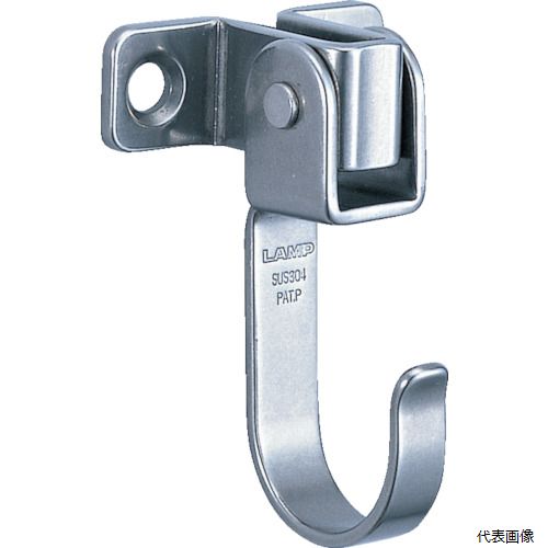 【特長】 ●フック部が前後に可動しますので、天井、壁など取り付ける場所に合わせて柔軟に対応します。 【用途】 ●ハンガー掛け、作業衣、ヘルメット掛けに。 【仕様】 ●幅(mm)：40 ●高さ(mm)：62 ●吊下荷重(N/kgf)：66/7...