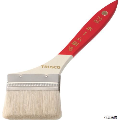 【特長】 ●日曜大工に最適です。 ●趣味の塗装に、手軽に使える刷毛です。 【用途】 ●油性、ニス用。 【仕様】 ●刷毛幅(mm)：70 ●毛丈(mm)：37 ●玉厚(mm)：11 ●全長(mm)：220 【材質／仕上】 ●毛：山羊毛 ●柄：...