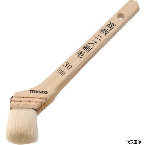 【特長】 ●仕上げ塗りに最適です。 【用途】 ●油性、ニス用。 【仕様】 ●刷毛幅(mm)：30 ●毛丈(mm)：30 ●玉厚(mm)：14 ●全長(mm)：210 【材質／仕上】 ●毛：山羊毛 ●柄：木 【注意】 ●提供不可：chemSH...